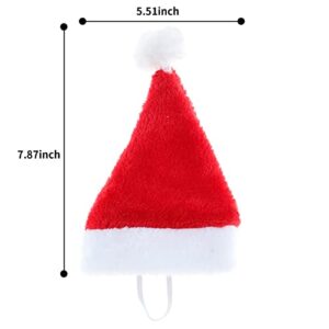 Red Christmas Hat Cat Santa Hat Pet Christmas Costume Puppy Dog Cat Santa Hat with Adjustable Elastic Chin Strap - Christmas Hat