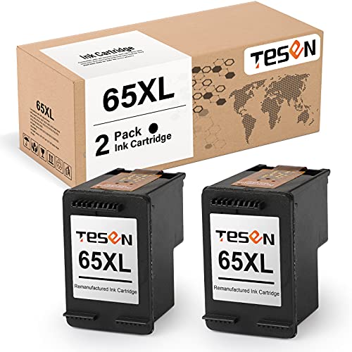 TESEN 65XL Remanufactured 65XL Ink Cartridge Replacement for HP 65XL 65 XL for use in HP Envy 5055 5020 5030 5012 DeskJet 3755 2622 2635 3720 3730 5025 AMP 100 105 130 (2 Black Combo)