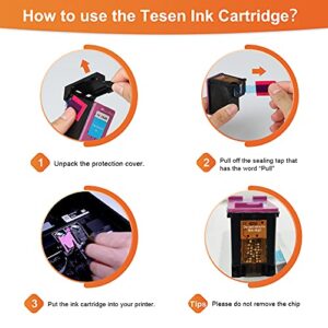 TESEN 65XL Remanufactured 65XL Ink Cartridge Replacement for HP 65XL 65 XL for use in HP Envy 5055 5020 5030 5012 DeskJet 3755 2622 2635 3720 3730 5025 AMP 100 105 130 (2 Black Combo)