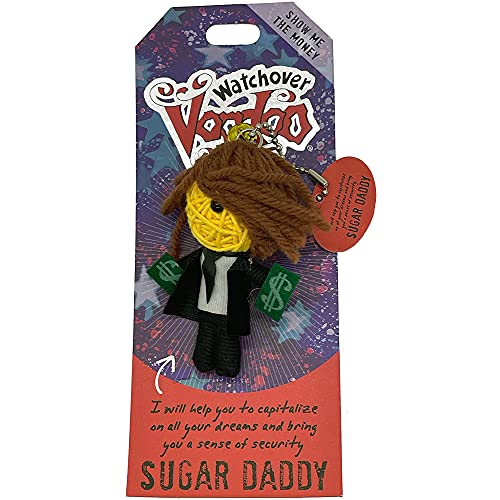 Watchover Voodoo - String Voodoo Doll Keychain – Novelty Voodoo Doll for Bag, Luggage or Car Mirror - Sugar Daddy Voodoo Keychain, 5 inches