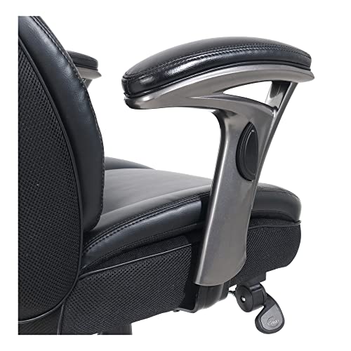 Serta® Smart Layers™ Siena Bonded Leather Mid-Back Manager's Chair, Black