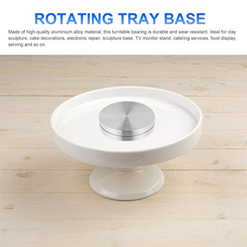 EXCEART Rotating Cake Stand Turntable Cake Rotator Base Bearing Aluminium Alloy Revolving Cake Stand Spinner For Cake Decorations Pastries Cupcake