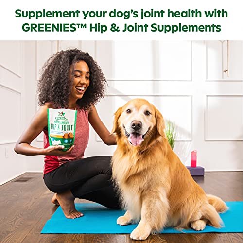 Greenies Hip & Joint Dog Supplements with Glucosamine and Chondroitin, 80-Count Chicken-Flavor Soft Chews for Adult Dogs