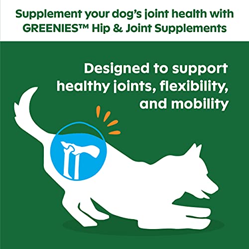 Greenies Hip & Joint Dog Supplements with Glucosamine and Chondroitin, 80-Count Chicken-Flavor Soft Chews for Adult Dogs