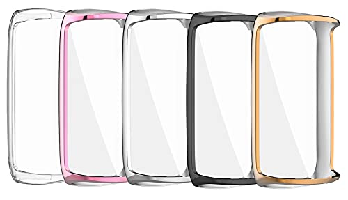 Screen Protector Case Compatible with Fitbit Luxe Smartwatch Accessories TenCloud Covers Scratched Resistant Full Protective Cover for Luxe (5Colors)