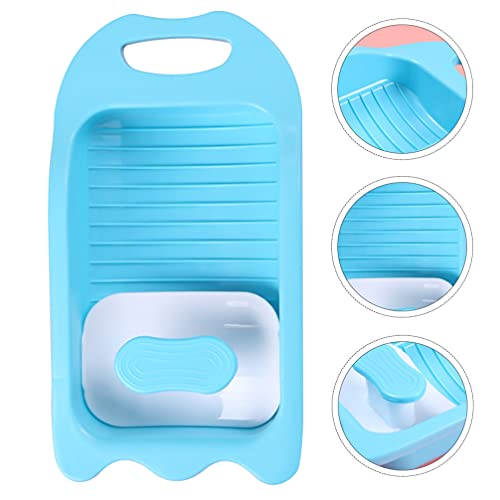 Cabilock Plastic Washboard Basin Non- Slip Washing Washboard Plastic Home Laundry Washboard Mini Washboard for Kids Shirts