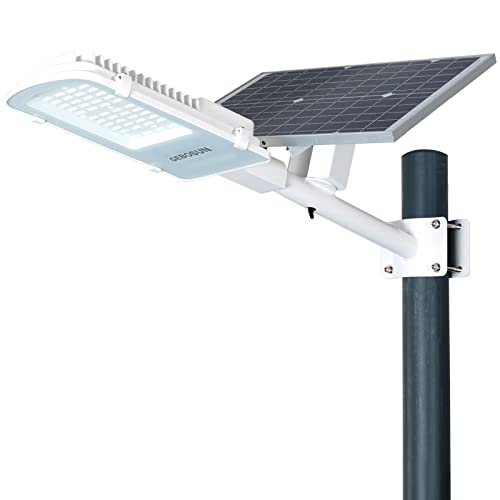 Gebosun Solar Street Lights Outdoor,60W,6000LM,High Brightness Dusk to Dawn LED Lamp,6000K,IP65 Waterproof IP65 Waterproof Solar Led Flood Light for Parking Lot,Yard,Garden,Patio,Stadium