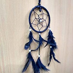 FIKIMOS Dream Catchers Wall Decor, Handmade Feather Bedroom Home Car Decor Nursery Room Hanging Decoration (3" Black Ring)