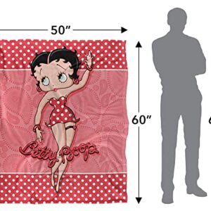 Betty Boop Paisley & Polka Dots Officially Licensed Silky Touch Super Soft Throw Blanket 50" x 60"