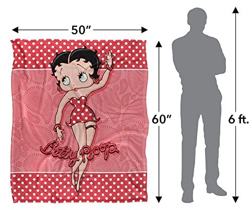 Betty Boop Paisley & Polka Dots Officially Licensed Silky Touch Super Soft Throw Blanket 50" x 60"