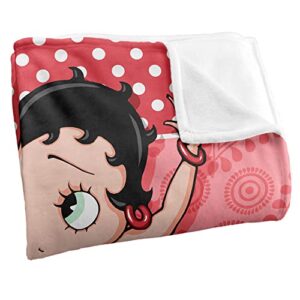 Betty Boop Paisley & Polka Dots Officially Licensed Silky Touch Super Soft Throw Blanket 50" x 60"