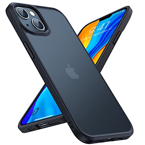 TORRAS Shockproof Designed for iPhone 13 Case/iPhone 14 Case, Military Grade Drop Tested, Shockproof Protective Hard Back Slim Case for iPhone 13 & iPhone 14 Case, Black-Guardian Series