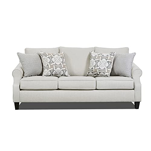 Behold Home Havenwood Sofa with Accent Pillows in Cream