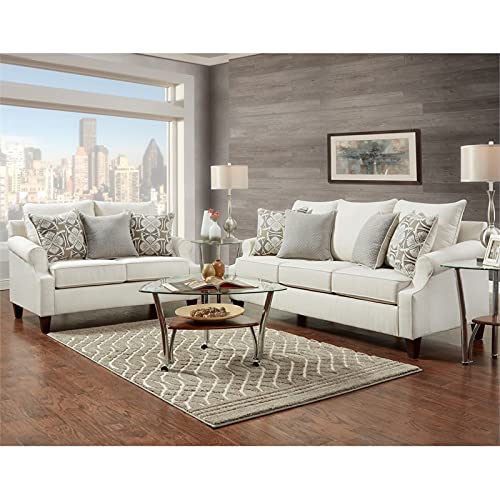 Behold Home Havenwood Sofa with Accent Pillows in Cream