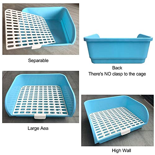 Pet Small Rat Large Toilet & 100 Pcs Rabbit Pee Pads, 18" x 13" Pet Toilet/Potty Training Pads, Oversize Litter Box for Small Animal/Large Rabbit/Guinea Pig/Ferret