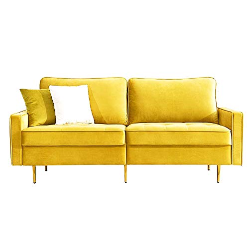 Modern Velvet Fabric Sofa 71"