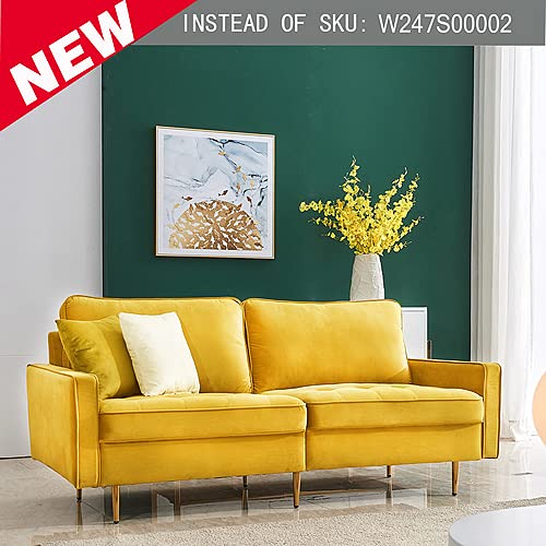 Modern Velvet Fabric Sofa 71"