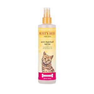 burt's bees for pets anti-hairball cat spray | hairball remedy for cats with wheatgerm oil and sunflower oil | cruelty free, sulfate & paraben free, ph balanced for cats - made in the usa, 10 oz