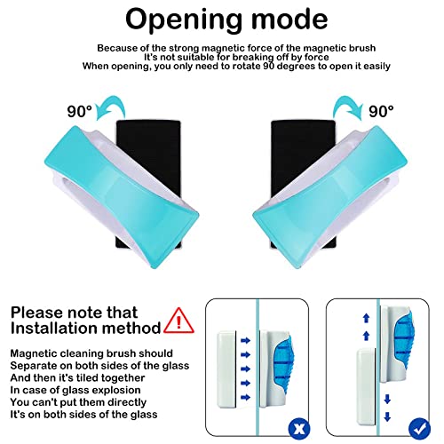 SUNWEN Magnetic Aquarium Glass Cleaner, Fish Tank Algae Scraper, Strong Magnet (Large2, AQ-03)