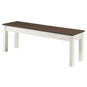 furniture dash wood bench white distressed