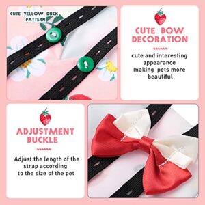 3 Pieces Pet Chicken Diapers Duckling Diapers Reusable Goose Clothes Washable Pet Diapers with Bow Tie for Poultry (Medium)