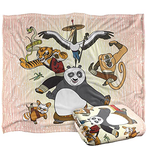 Kung Fu Panda Kung Fu Group Officially Licensed Silky Touch Super Soft Throw Blanket 50" x 60"