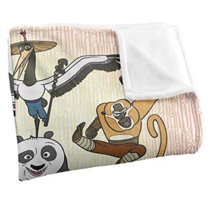 Kung Fu Panda Kung Fu Group Officially Licensed Silky Touch Super Soft Throw Blanket 50" x 60"