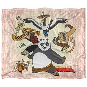 Kung Fu Panda Kung Fu Group Officially Licensed Silky Touch Super Soft Throw Blanket 50" x 60"