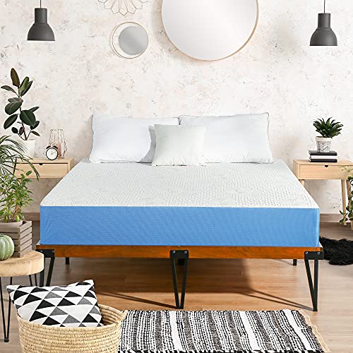 PrimaSleep 6 Inch Gel Infused Superior high-Density Memory Foam Mattress, CertiPUR-US® Certified, Blue,Twin XL