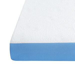 PrimaSleep 6 Inch Gel Infused Superior high-Density Memory Foam Mattress, CertiPUR-US® Certified, Blue,Twin XL