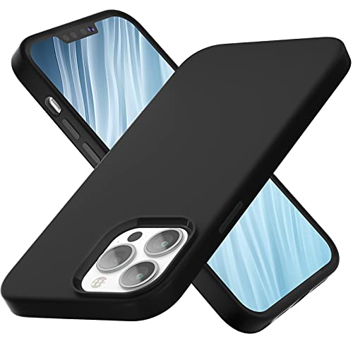 ANEMAT Designed for iPhone 13 Pro Max Silicone Case, for iPhone 13 Pro Max Phone Case Silicone Slim Shockproof Phone Cases Cover with iPhone 13 Pro Maxcase 6.7 inch, Black