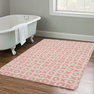 Linon Home Decor Products The Anywhere Washable Rug Boden Ivory & Pink 3' X 5' Accent Rug