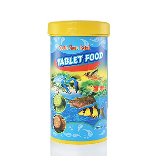 Premium Tropical Fish Food Tablets- Compare to Sera O-Nip! - Stick On Glass Or Sink To Bottom Tablets 4.58oz 250ml - Sticks On Aquarium Glass for Fun with All Types of Fish! - Pellet Fish Food-