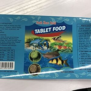 Premium Tropical Fish Food Tablets- Compare to Sera O-Nip! - Stick On Glass Or Sink To Bottom Tablets 4.58oz 250ml - Sticks On Aquarium Glass for Fun with All Types of Fish! - Pellet Fish Food-