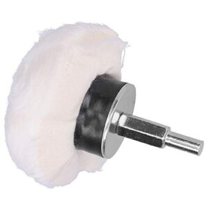 YWBL-WH White Cloth Polishing Wheel, Mushroom Type Polishing Buffing Wheel with Handle Cotton Polished Grinding Tools for Drill Buffer Attachment(50mm)