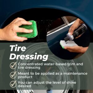 Sunday Best Car Care | Tire Dressing Shine & Protectant , Vinyl, Rubber & Plastic, Long Lasting Easy Spray or Wipe on Application, Commercial Grade Water Based Solution (16oz)