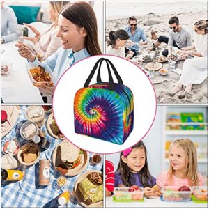 Tie Dye Insulated Lunch Bag For Women Reusable Lunch Box Waterproof Small Lunch Tote Bags For Work Travel