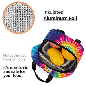 Tie Dye Insulated Lunch Bag For Women Reusable Lunch Box Waterproof Small Lunch Tote Bags For Work Travel