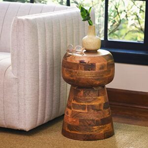 Main + Mesa Cuvee Wood Stool or End Table, Natural