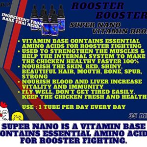 SPEED SUPER NANO DROP 35 ML. Essential Amino Acids Rooster Booster Vitamins Chicken Supplement For Fast Proven Recovery Body & Energy, Blood Care Build Muscles Feed Poultry Fighting Gamecocks Hen Food