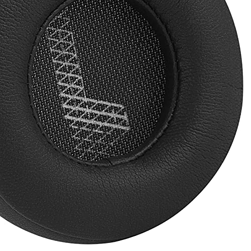 Geekria QuickFit Protein Leather Replacement Ear Pads for JBL Live 400BT Headphones Earpads, Headset Ear Cushion Repair Parts (Black)