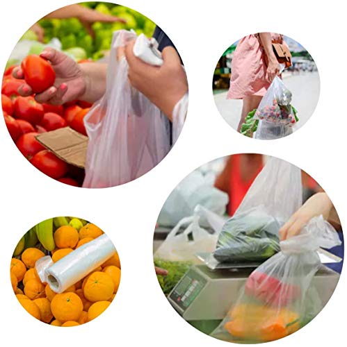 PARTY BARGAINS 15” x 10” Inches Clear Produce Bags - 900 Bags, Durable Plastic Bags for Storing Food, Bread, Pastry, Fruits, Vegetables, Shopping, Grocery