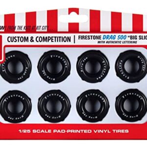 AMT Parts Packs - Firestone Drag 500 Big Slicks Parts Pack (Works with Many Vintage Drag Racing, Muscle, Custom & streed Rod car Kits)