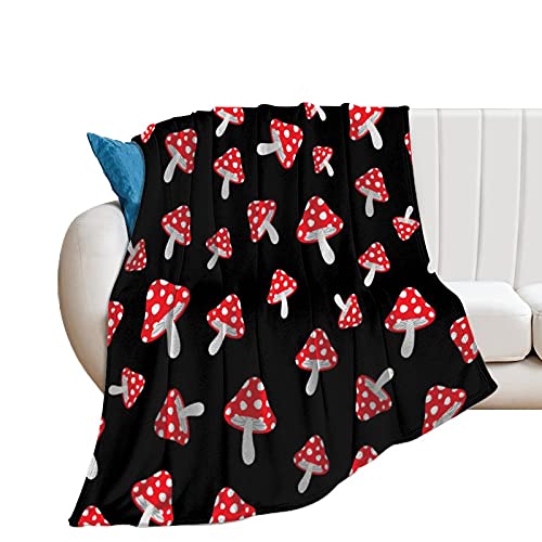 brandsonSale EFOEKY Mushroom Ultra Soft Fleece Blanket for Kids Adults Lightweight Cozy Plush Flannel Blanket for Sofa/Couch/Living Room/Bed Gift All Season Throw Blanket,50"×60"