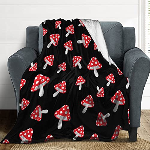 brandsonSale EFOEKY Mushroom Ultra Soft Fleece Blanket for Kids Adults Lightweight Cozy Plush Flannel Blanket for Sofa/Couch/Living Room/Bed Gift All Season Throw Blanket,50"×60"