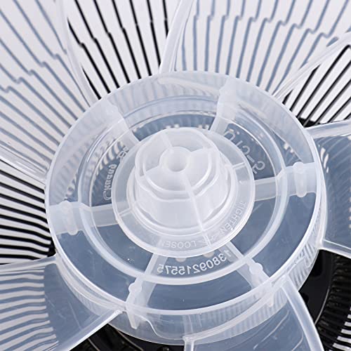 YiZYiF 12/14 Inch 5 Leaves Plastic Replacement Fan Blades with Nut Cover for Household Standing Pedestal Fan Table Fanner General Accessories White 12 Inch