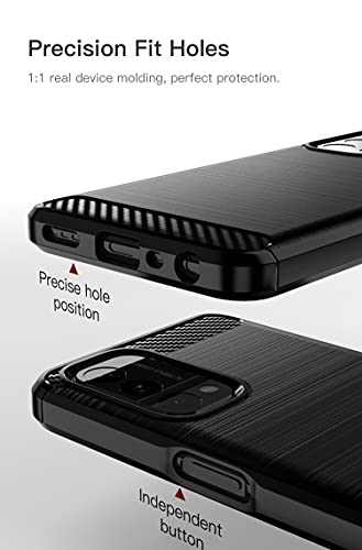 M MAIKEZI OnePlus Nord N200 5G case,OnePlus Nord N200 case,with HD Screen Protector, Soft TPU Slim Fashion Non-Slip Protective Phone Case Cover for OnePlus Nord N200 5G (Black Brushed TPU)