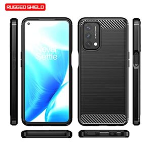 M MAIKEZI OnePlus Nord N200 5G case,OnePlus Nord N200 case,with HD Screen Protector, Soft TPU Slim Fashion Non-Slip Protective Phone Case Cover for OnePlus Nord N200 5G (Black Brushed TPU)