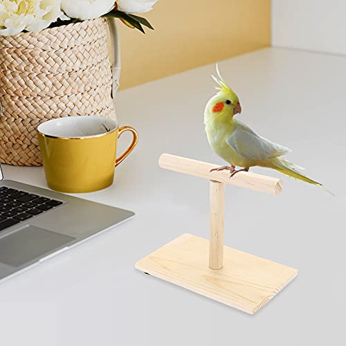 Filhome Bird Perch Platform Bird Perch Stand Toy, Parrot Bird Cage Platform Gym Accessories for Parakeets Cockatiels, Conures, Macaws, Finches