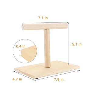 Filhome Bird Perch Platform Bird Perch Stand Toy, Parrot Bird Cage Platform Gym Accessories for Parakeets Cockatiels, Conures, Macaws, Finches